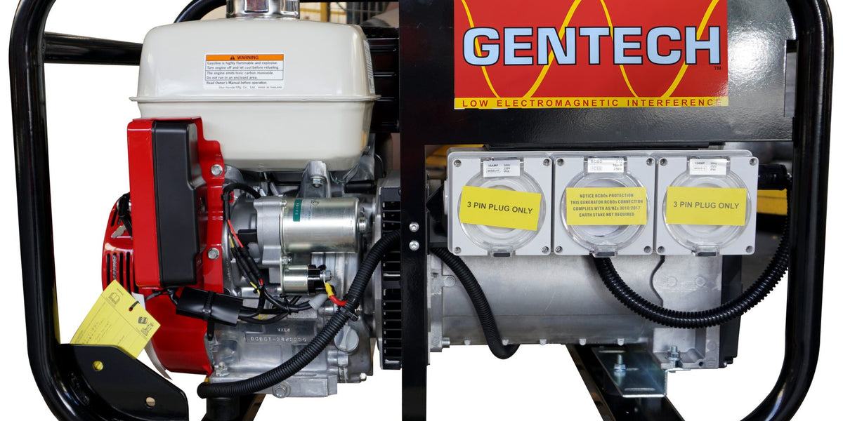 Gentech EP8000HSRE-RCD-V2 - 8kVA Honda Powered Generator — Generator ...